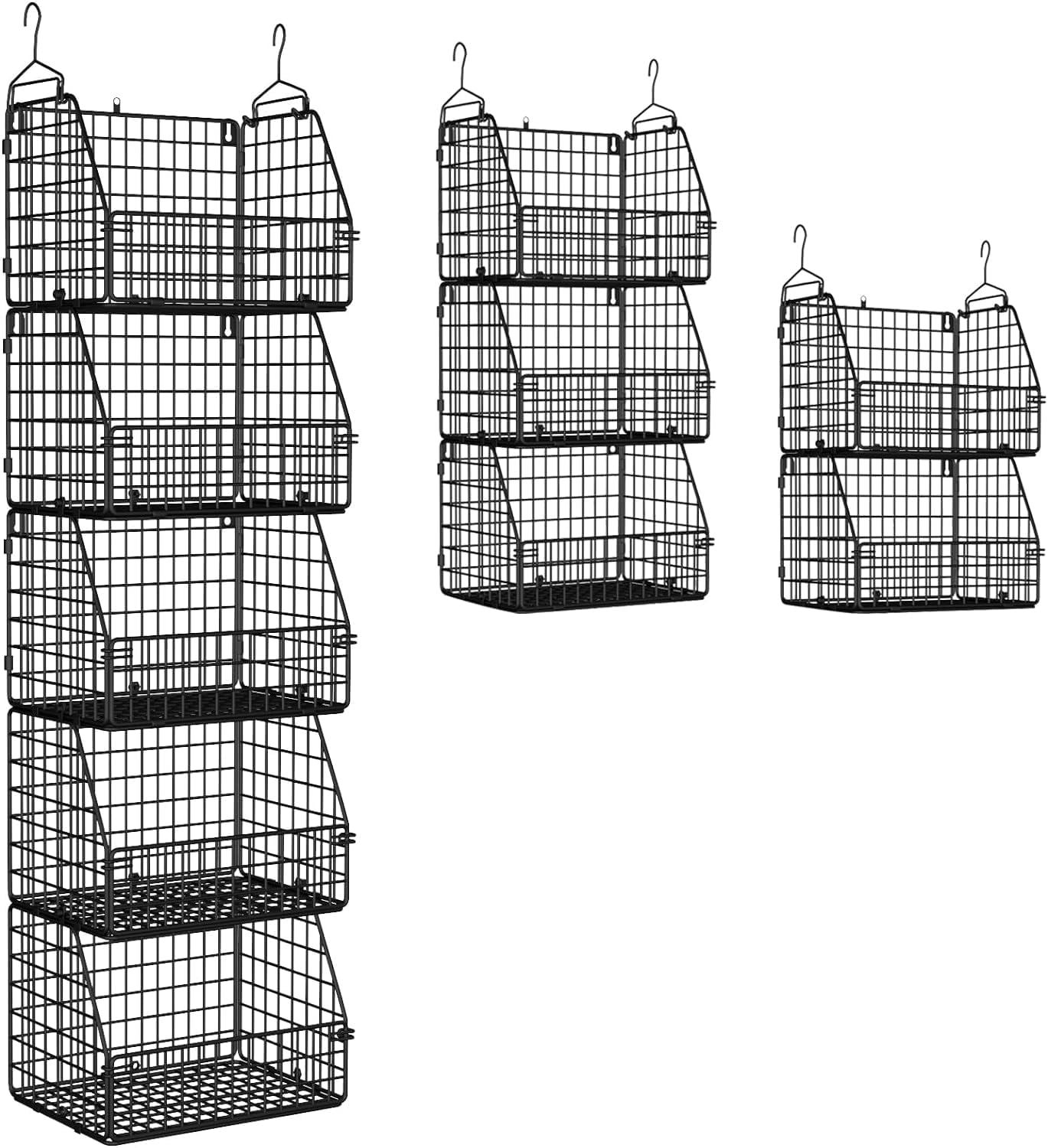 doodleowl Stackable Wire Storage Baskets, Hanging Metal Shelves for ...