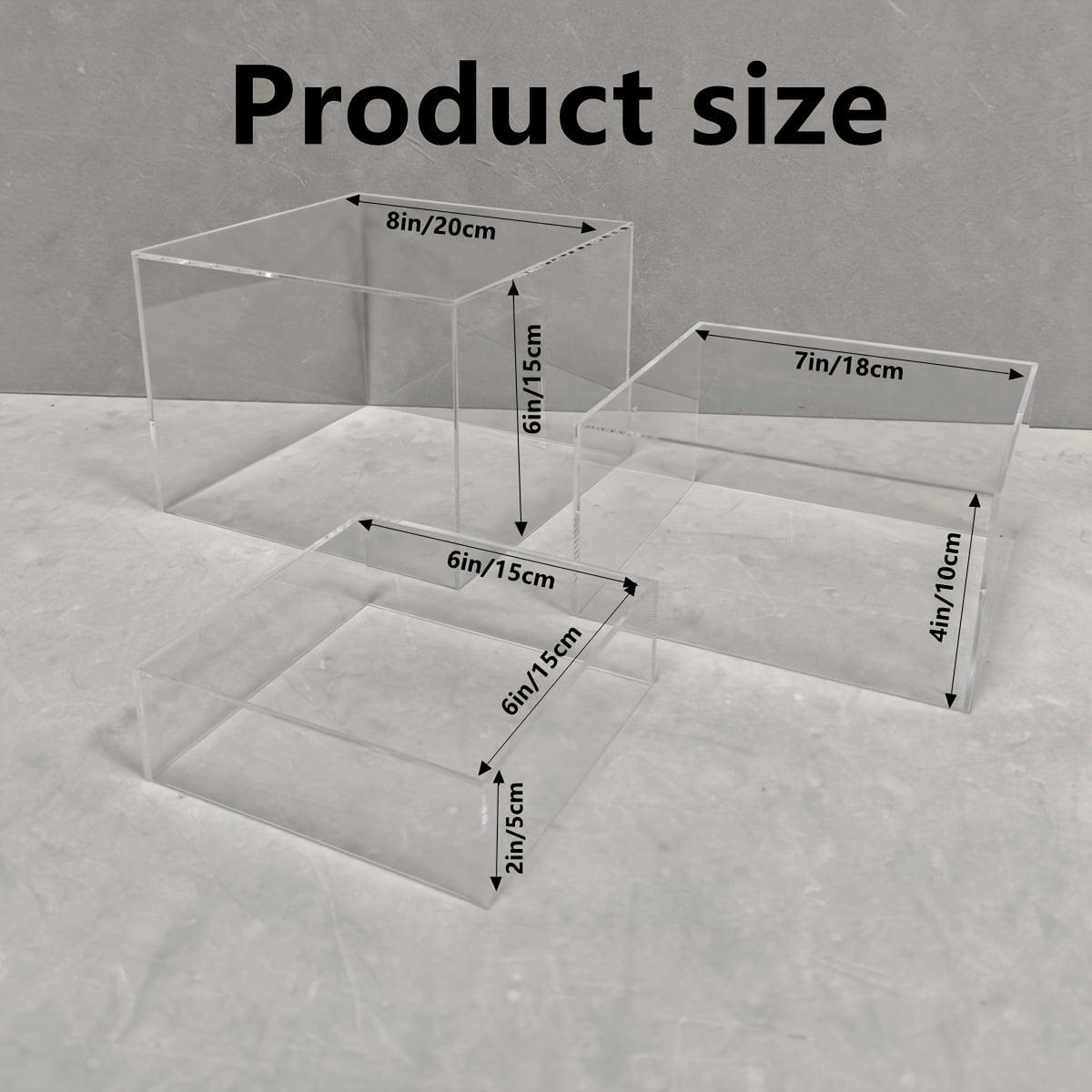 "Stackable three-layer acrylic dessert display stand 6/7/8-inch cake ...