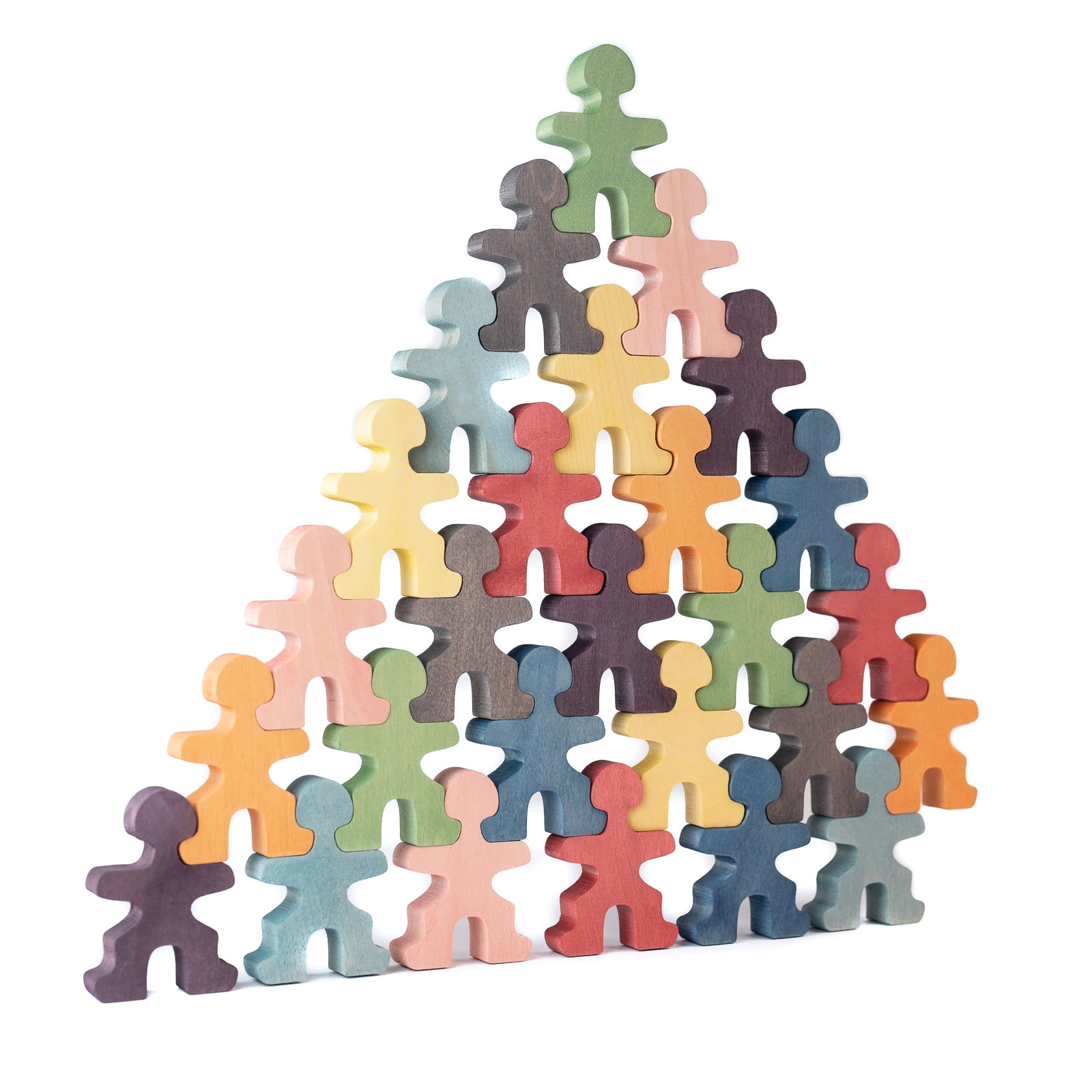 Stackable wooden balance puzzle Colored Flockmen set (27 pcs) - Walmart.com