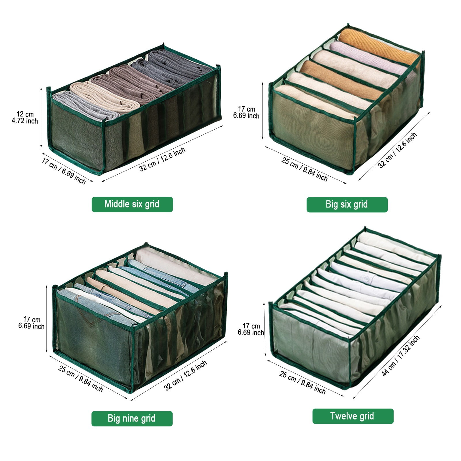 Stackable zippers Storage Clothes Compartment Storage Mesh Compartment ...