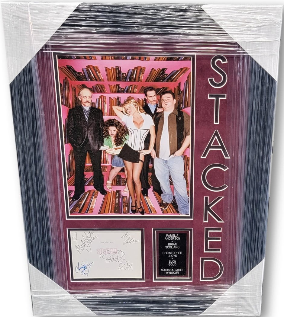 Stacked Multi Signed Framed Collage Pamela Anderson Christopher Lloyd ...