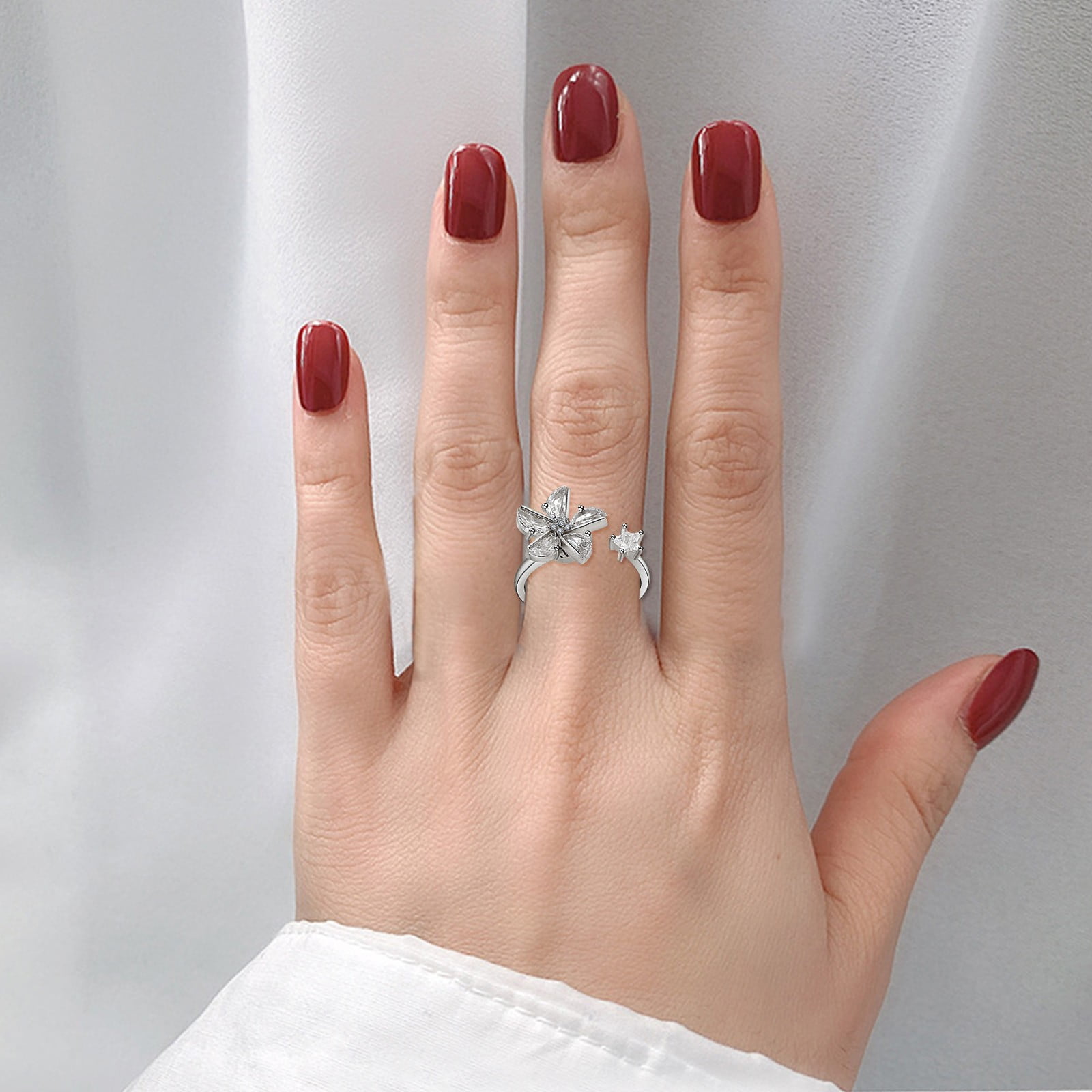 Stacked Ring Rotating Adjustable Rings Anxiety Stress Rings Micro ...