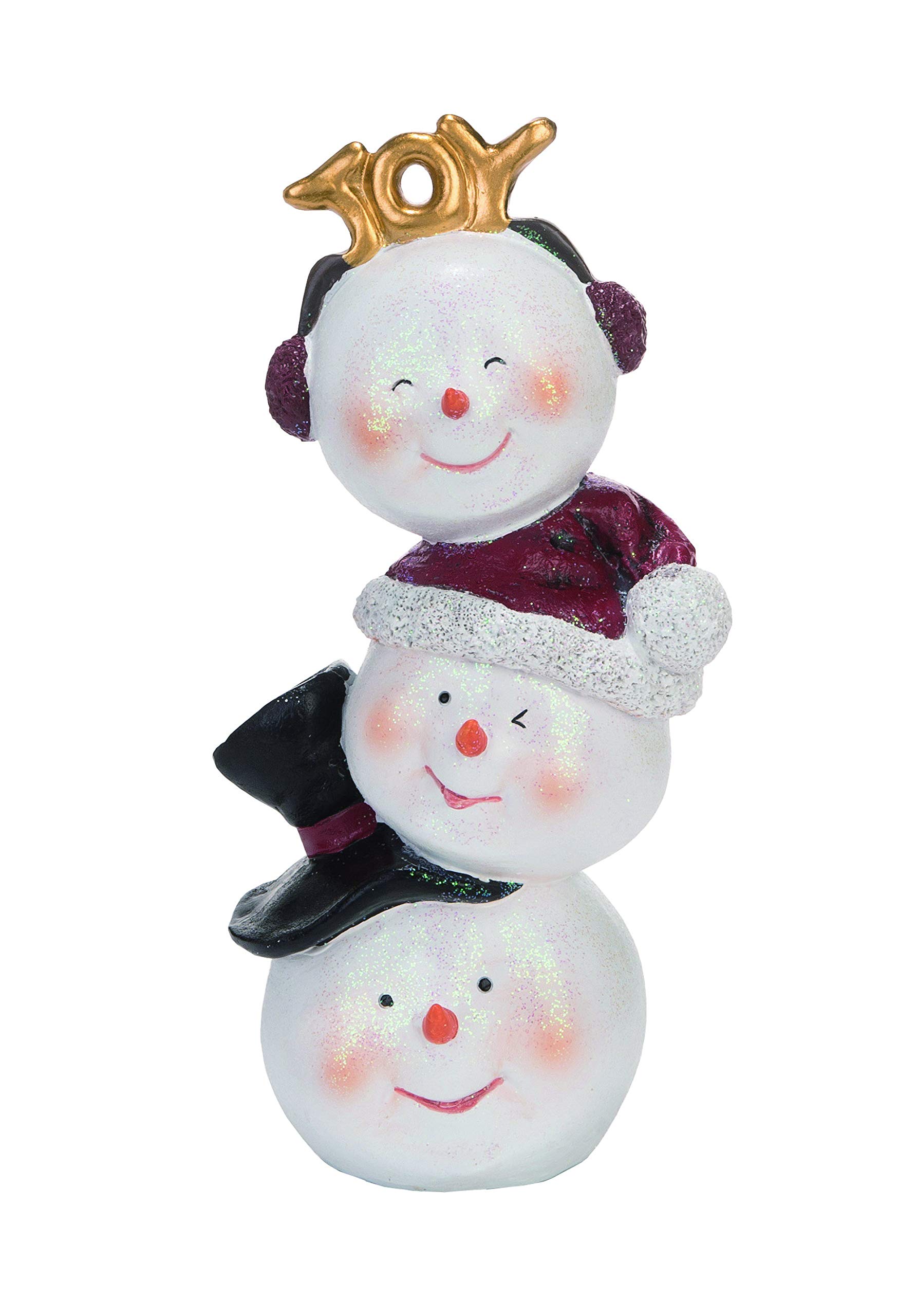 Transpac Stacked Snowman Heads Winter White 10 x 4 Resin Stone ...
