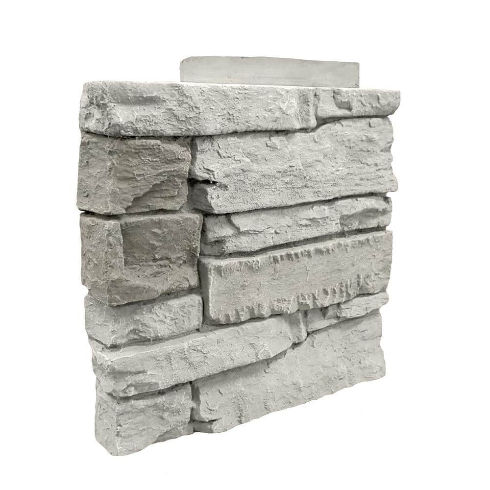 Stacked Stone Arctic Smoke 12 in. x 1.375 in. x 12 in. Faux Stone ...