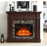 Stacked Stone Surround Cosy & Compact Electric Fireplace Adjustable ...