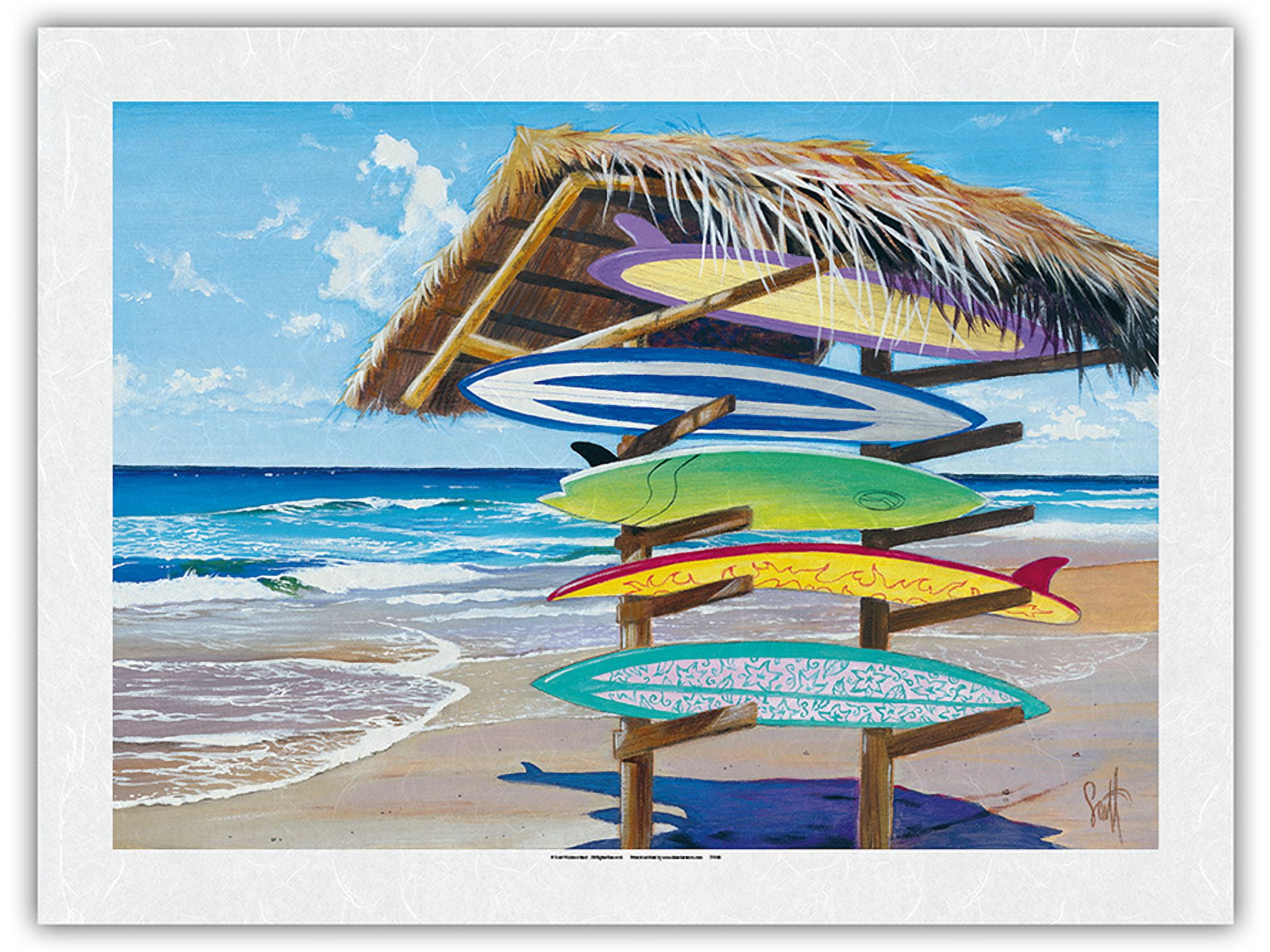 Stacked - Surfboard Art - From an Original Color Painting by Scott ...