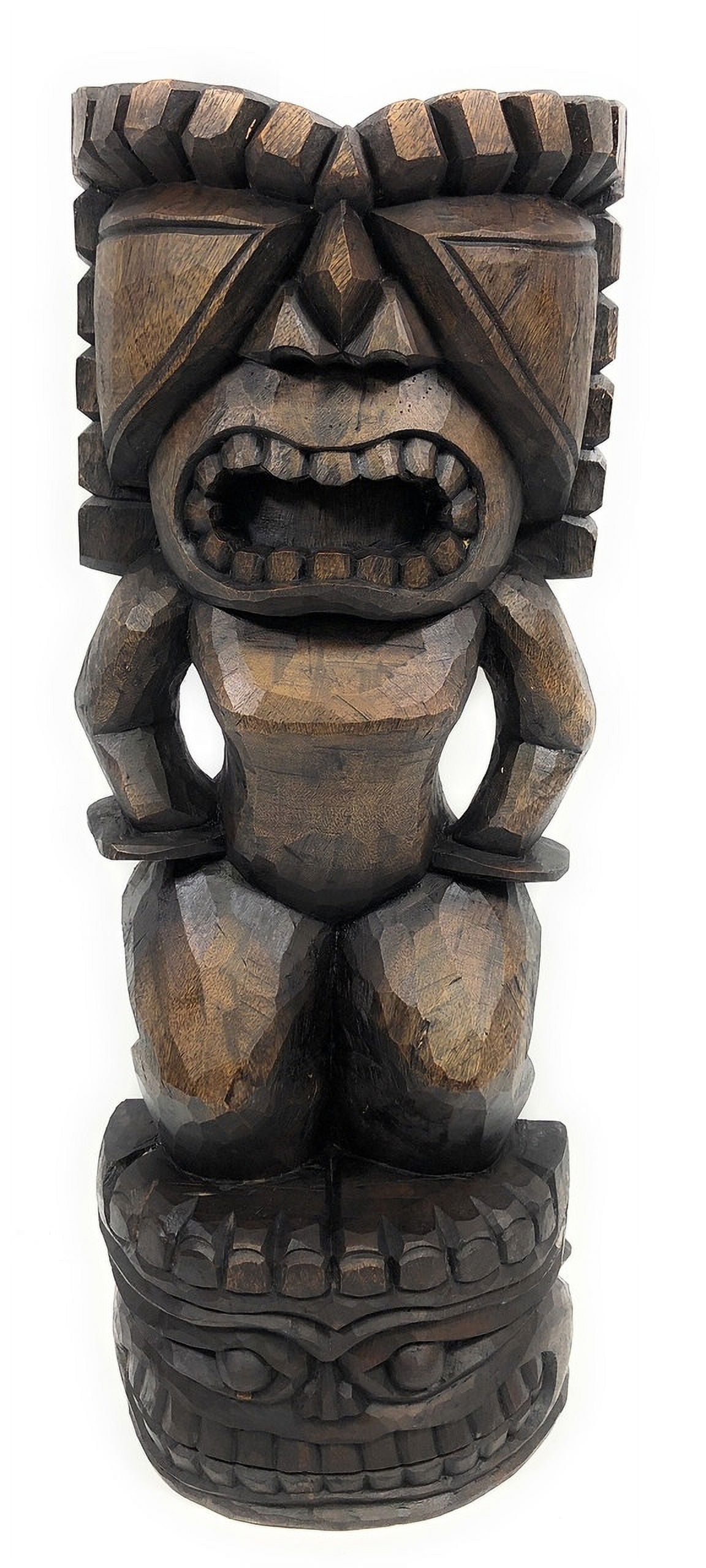 Stacked Tiki Ku & Kanaloa 26" Stained - Outdoor Tiki Statue | # ...