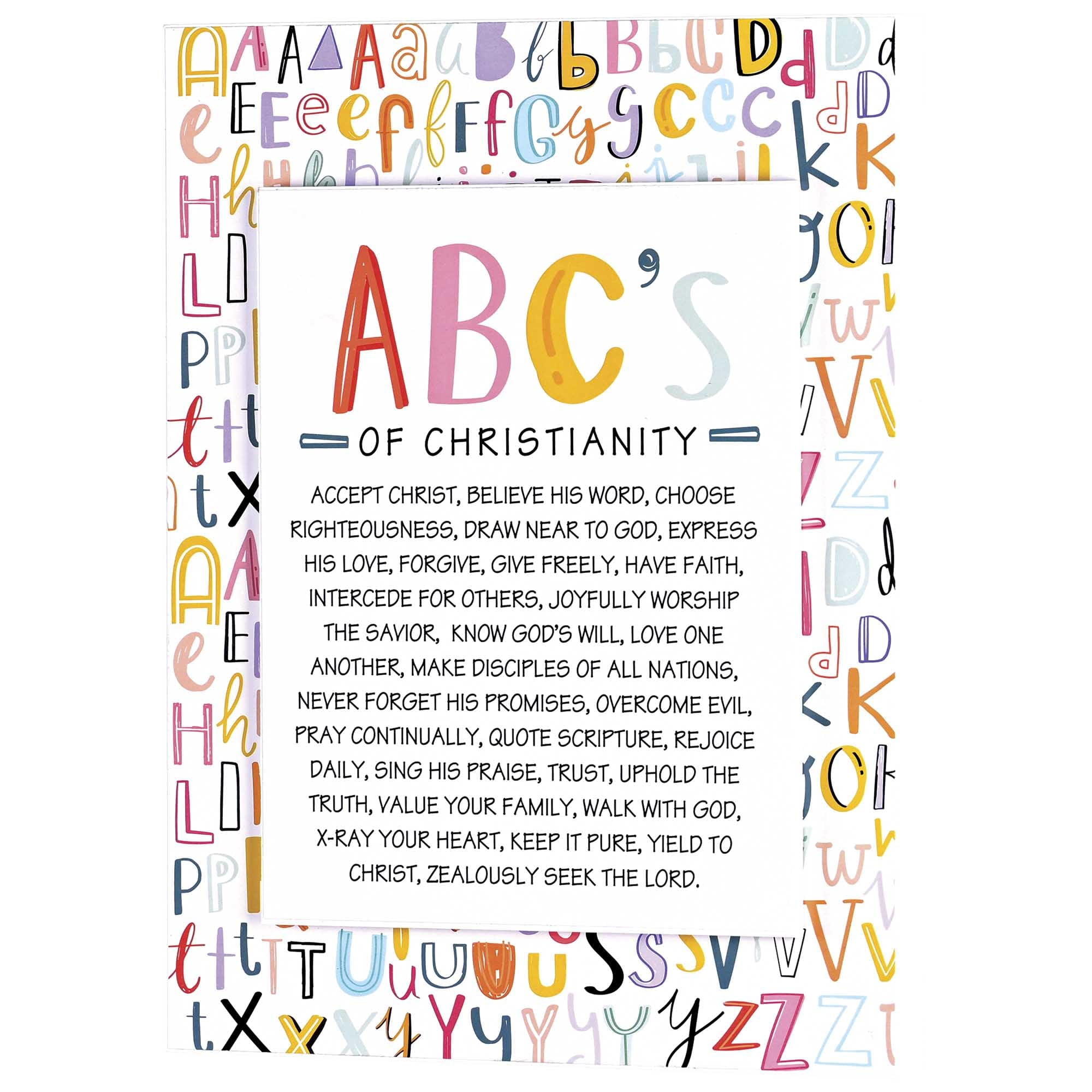 Stacked Wall Plaque ABC Of Christianity - Walmart.com