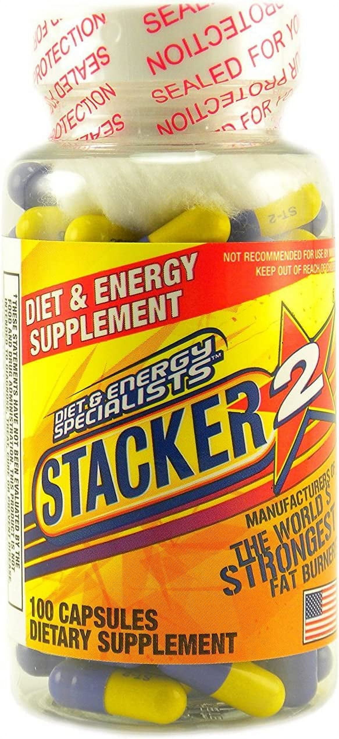Stacker 2 Energy Pills, 100 CT in a Bottle, Pack of 5 - Walmart.com