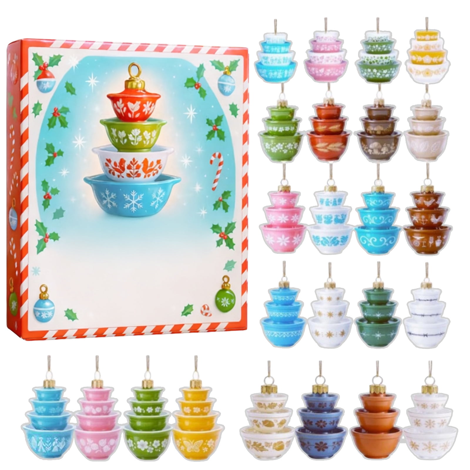 Stacking Bowls Holiday Advent Calendar 2025, 24 Days Christmas ...