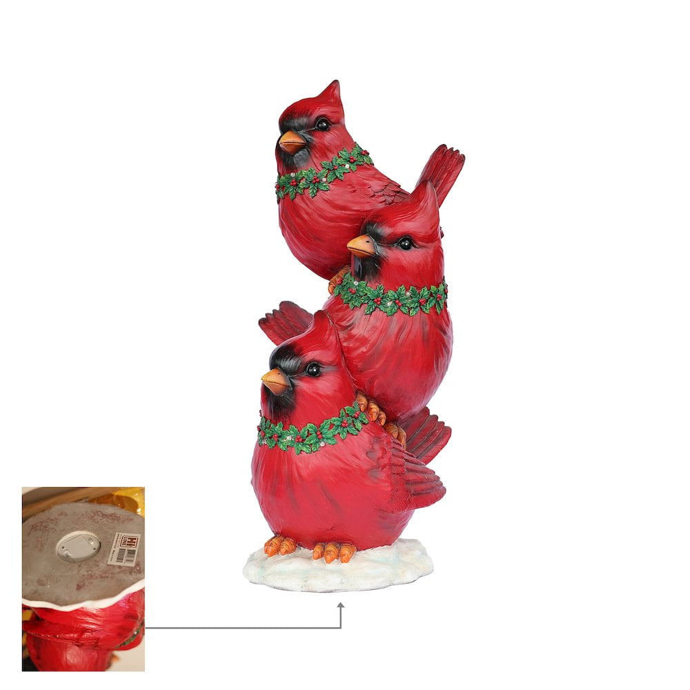 Hi-Line Gift Ltd 85187-E Stacking Cardinals Christmas Decor with LED ...