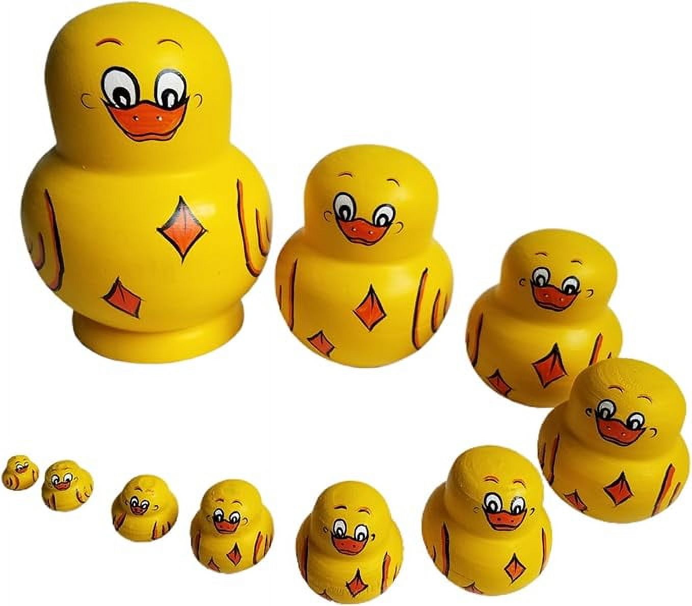Stacking Nesting Toys, 10Pcs Duck Russian Nesting Doll Cute Duck ...