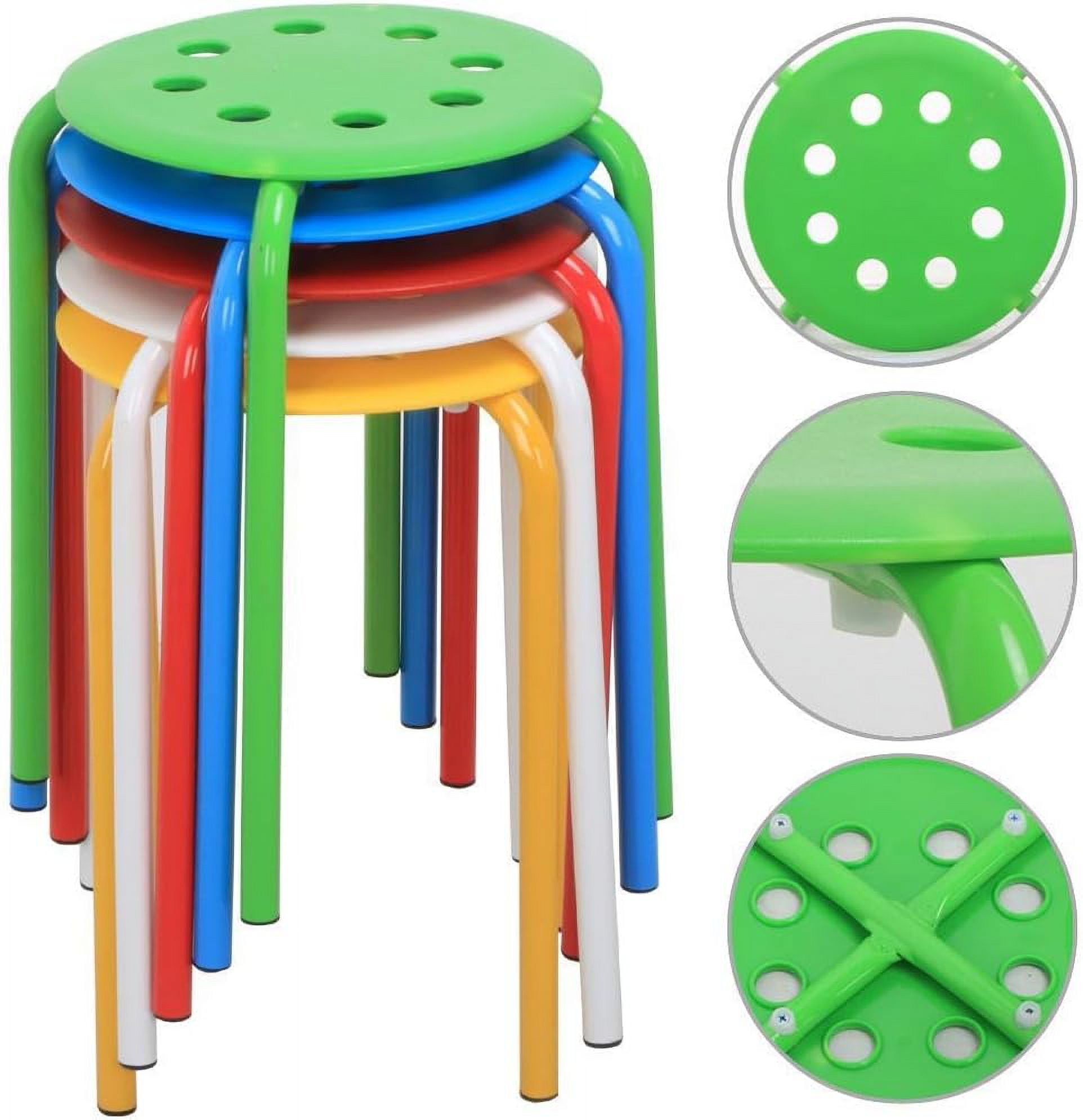 Stacking Stools Set of 5 Indoor Outdoor Industrial Stackable Stools ...