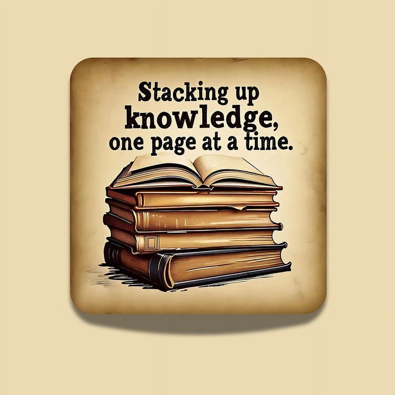 Stacking Up Knowledge Books Reading Sticker Phone Decal Water Bottle ...