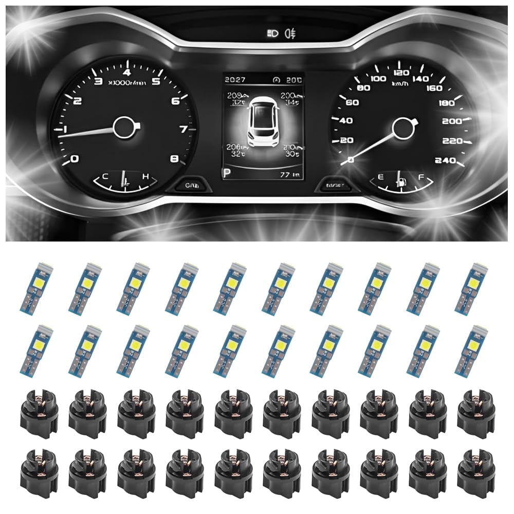 Stacool 20PCS Car LED KEF16 Dash Lights with Lock Socket,Super Bright ...