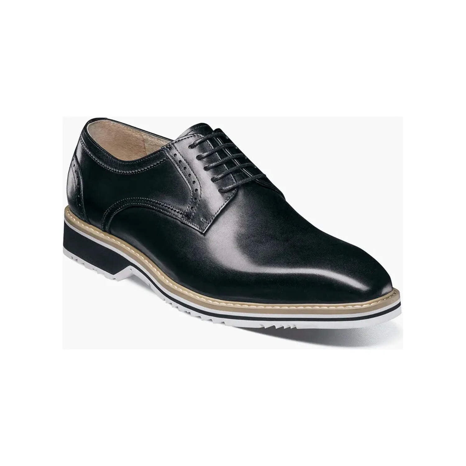 Stacy Adams Barringer Plain Toe Oxford Walking Shoes Black 25722-001 ...