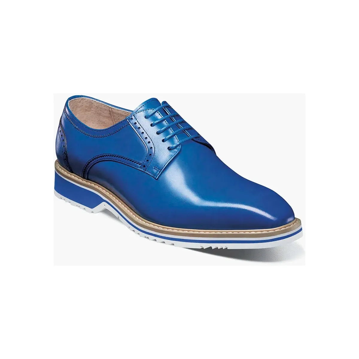 Stacy Adams Barringer Plain Toe Oxford Walking Shoes Blue 25722-400 ...