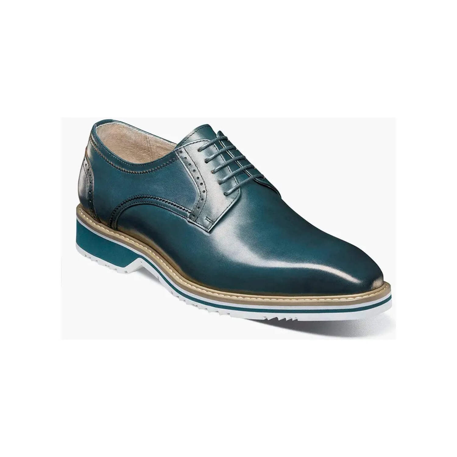 Stacy Adams Barringer Plain Toe Oxford Walking Shoes Teal 25722-444 ...