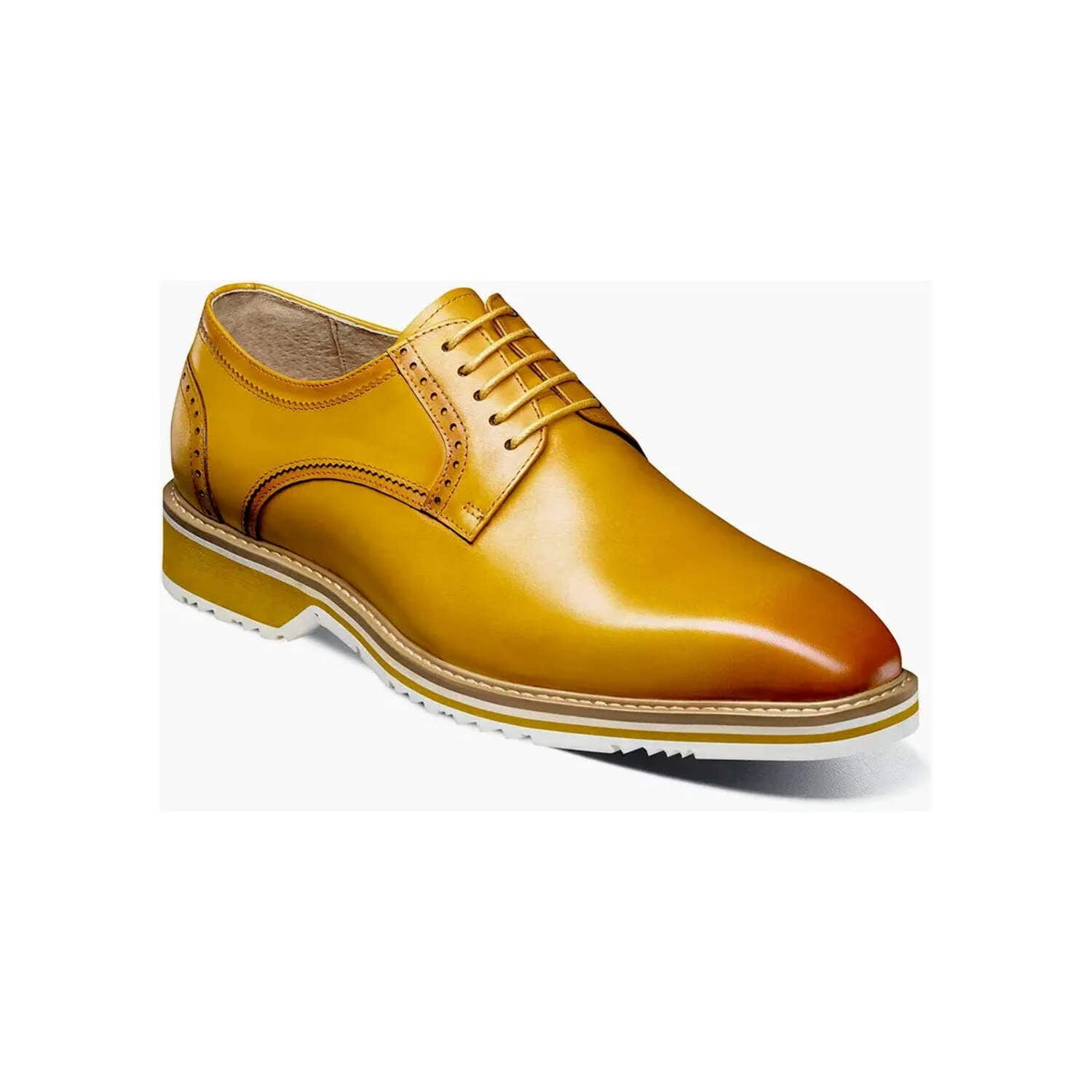 Stacy Adams Barringer Plain Toe Oxford Walking Shoes Yellow 25722-700 ...