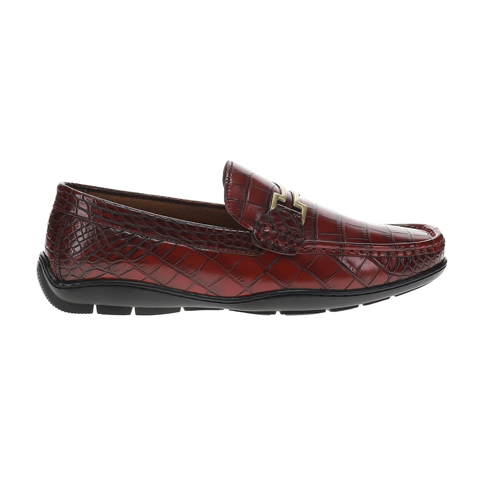 Stacy Adams Embrey Moc Toe Bit Slip-On Dress Shoes Wine 25703-609 ...
