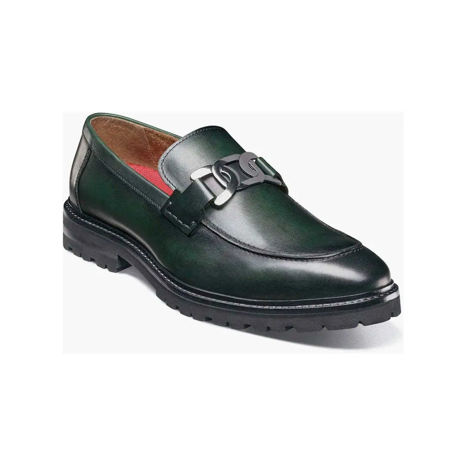Stacy Adams Hale Moc Toe Bit Slip On Walking Shoes Green 25678-300 ...