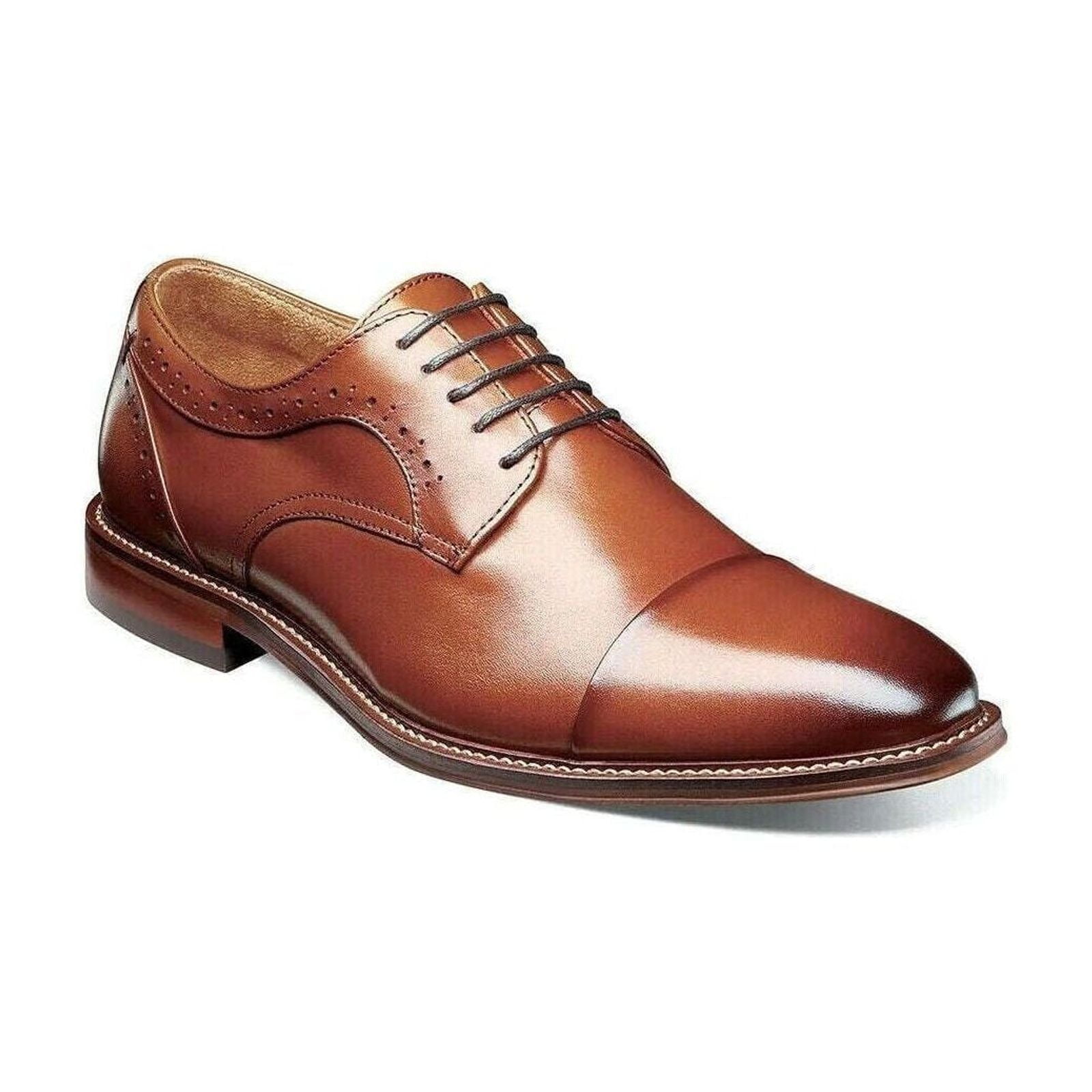 Stacy Adams Maddox Cap Toe Oxford Shoes Comfortable Cognac 25488-221 ...