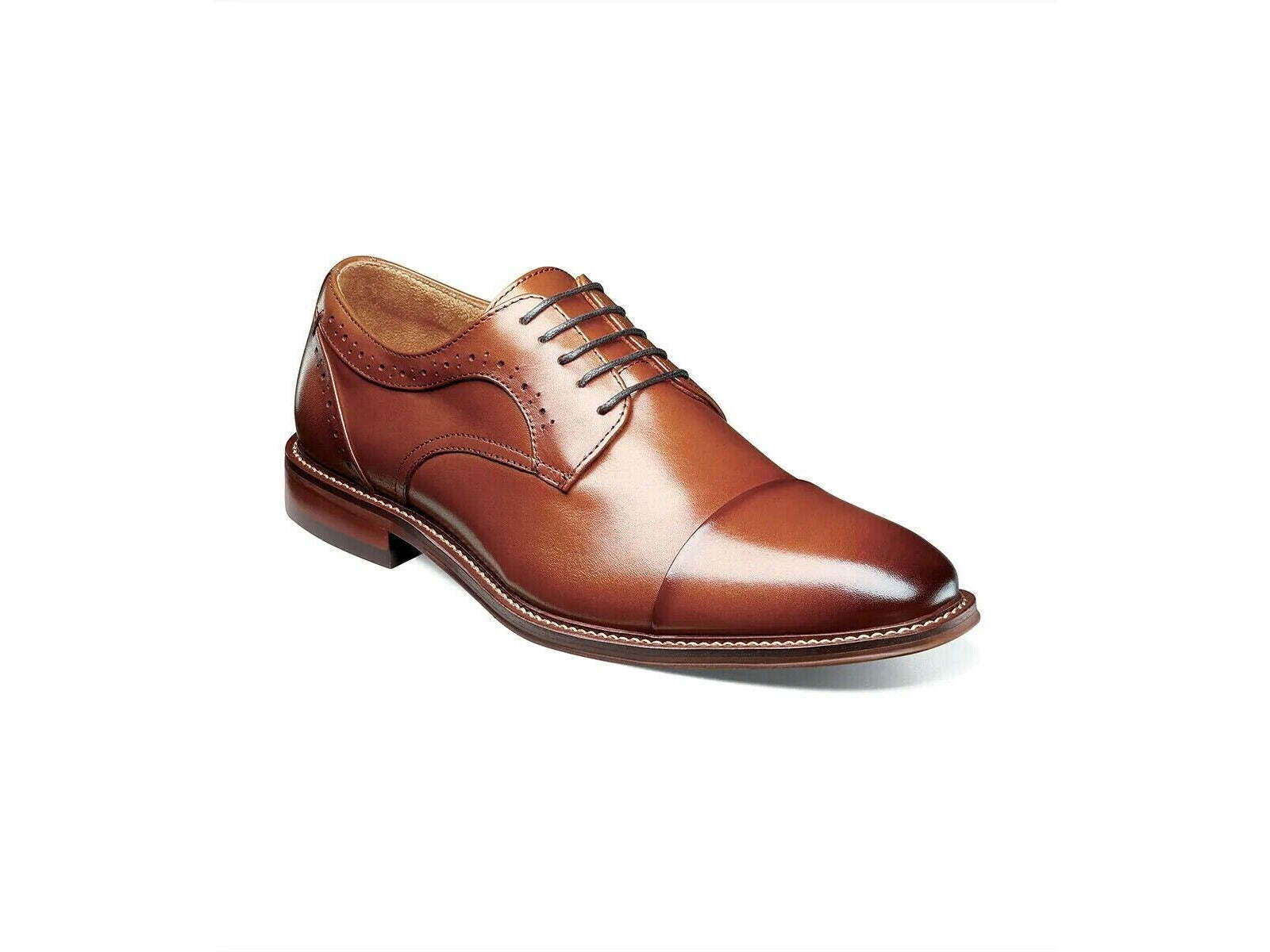 Stacy Adams Maddox Cap Toe Oxford Shoes Comfortable Cognac 25488-221 ...