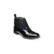 Men Stacy Adams Boot Madison Black White Biscuit Toe Zipper 00026-111 ...