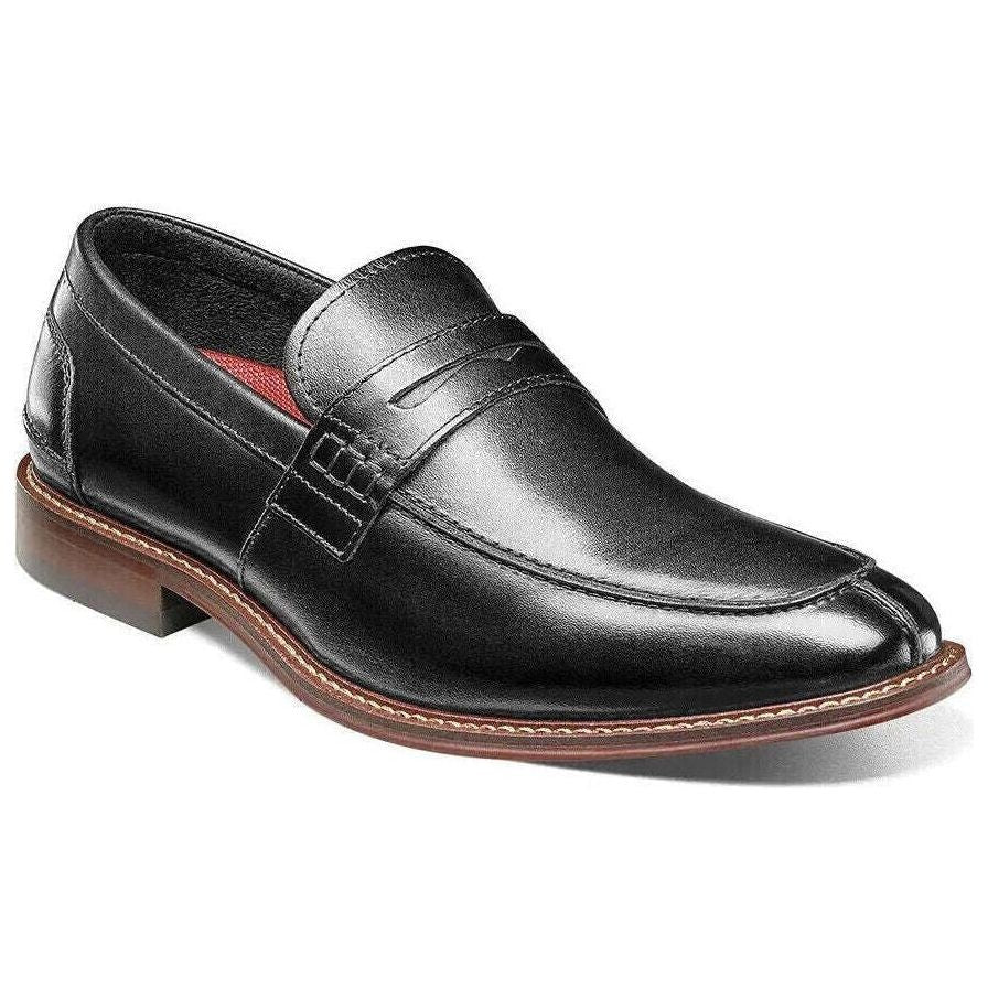 Stacy Adams Marlowe Algonquin Moc Toe Penny Slip On Black Leather 25550 ...