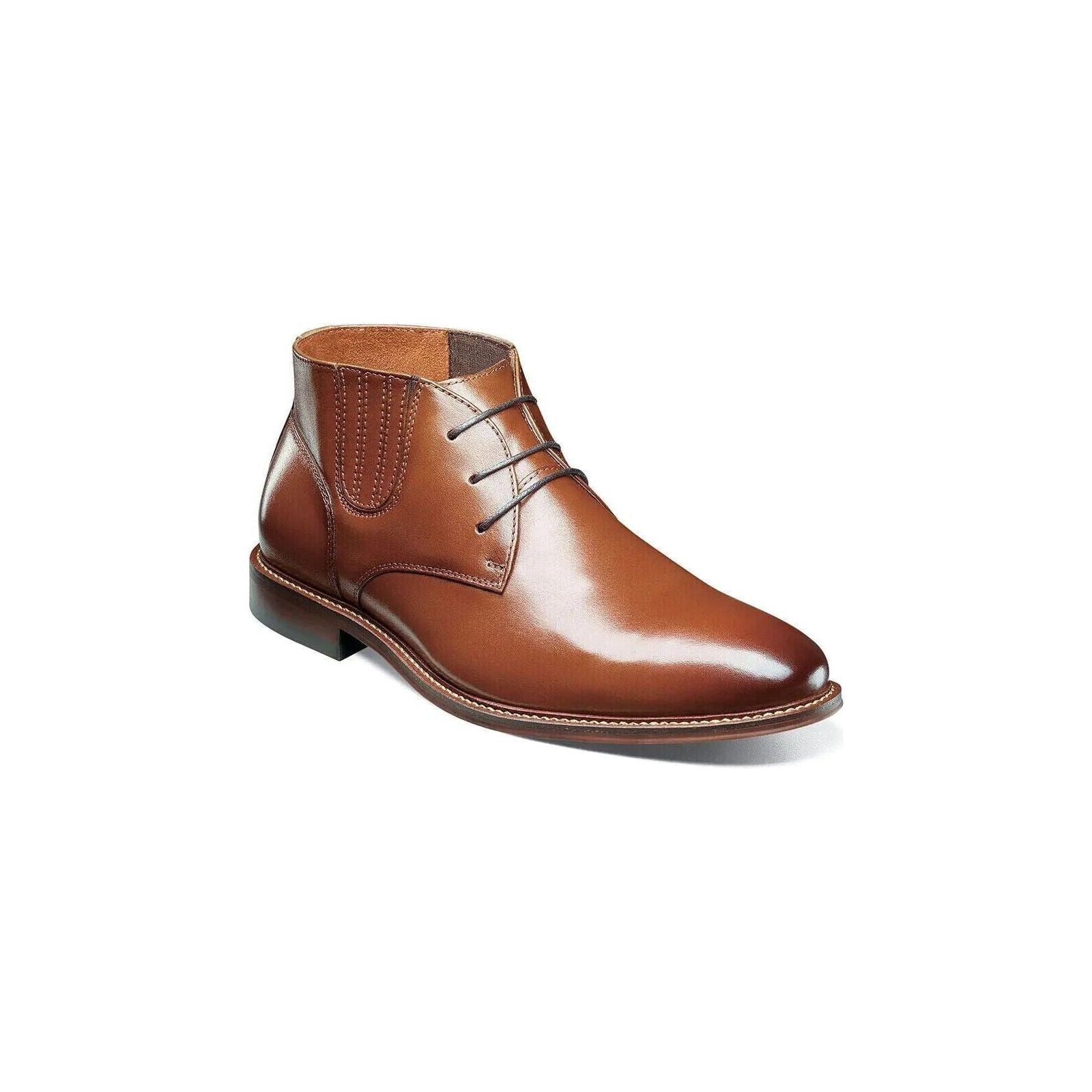 Stacy Adams Maxwell Plain Toe Chukka Boot Smooth leather Cognac 25551 ...
