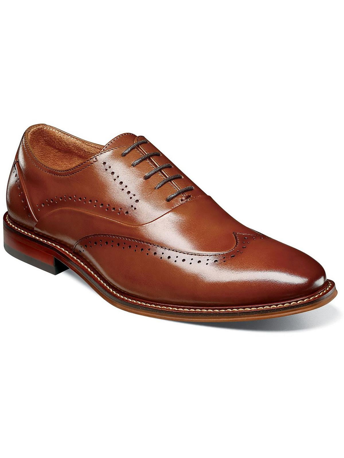 Stacy Adams Mens MacArthur Leather Wingtip Oxfords - Walmart.com