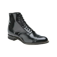 Men Stacy Adams Boot Madison Black White Biscuit Toe Zipper 00026-111 ...