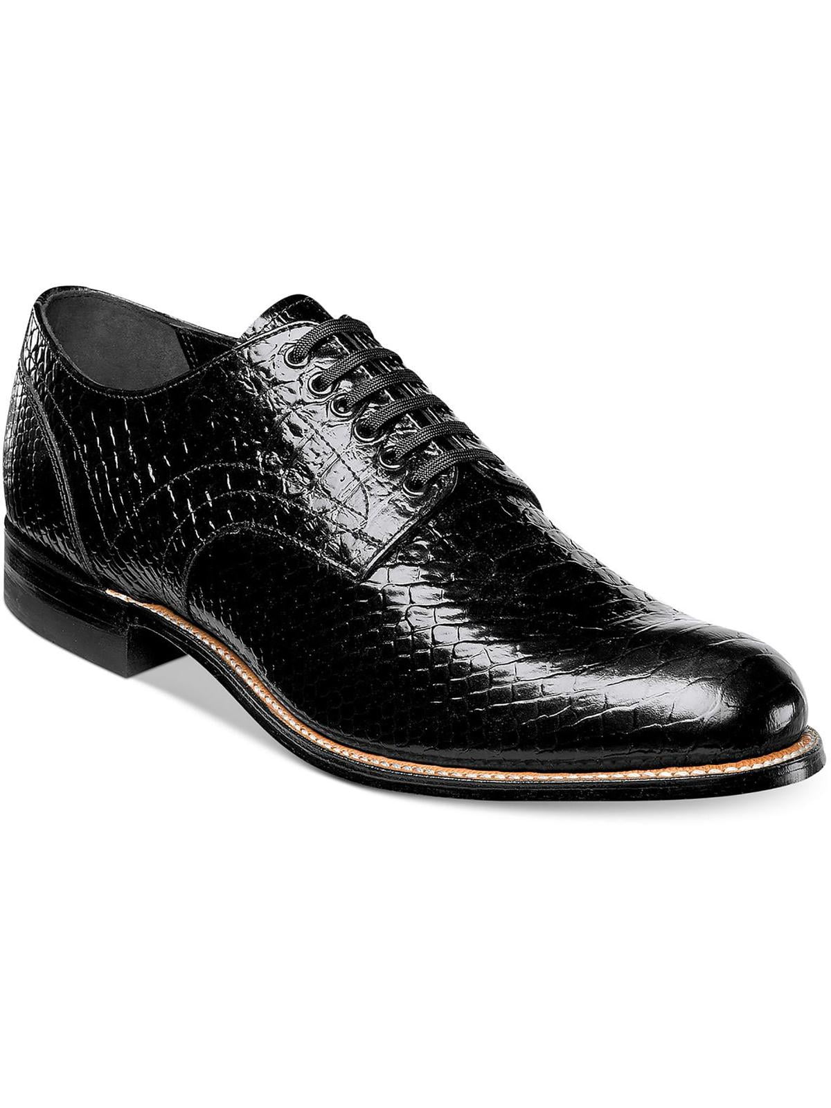Stacy Adams Mens Madison Snake Embossed Leather Oxfords - Walmart.com