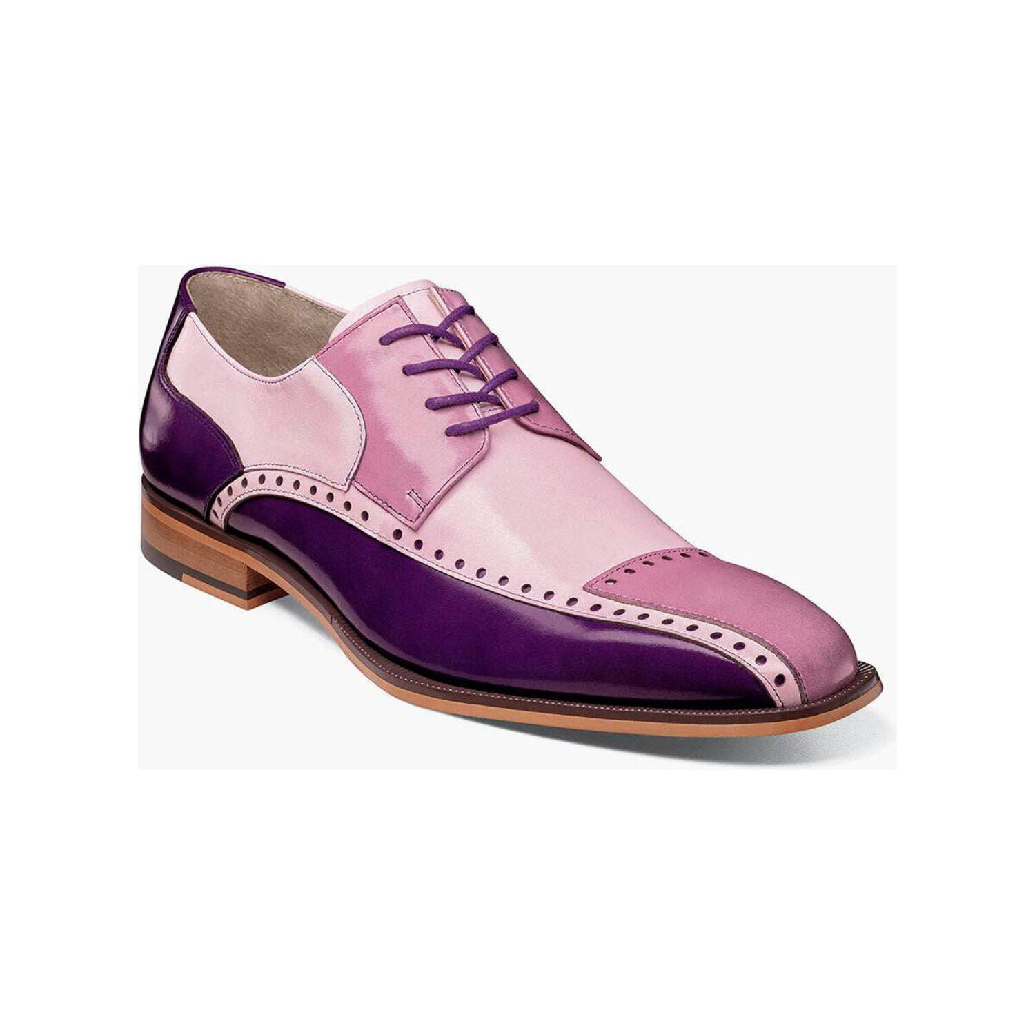 Stacy Adams Plaza Modified Cap Toe Oxford Shoes Leather Purple Multi ...