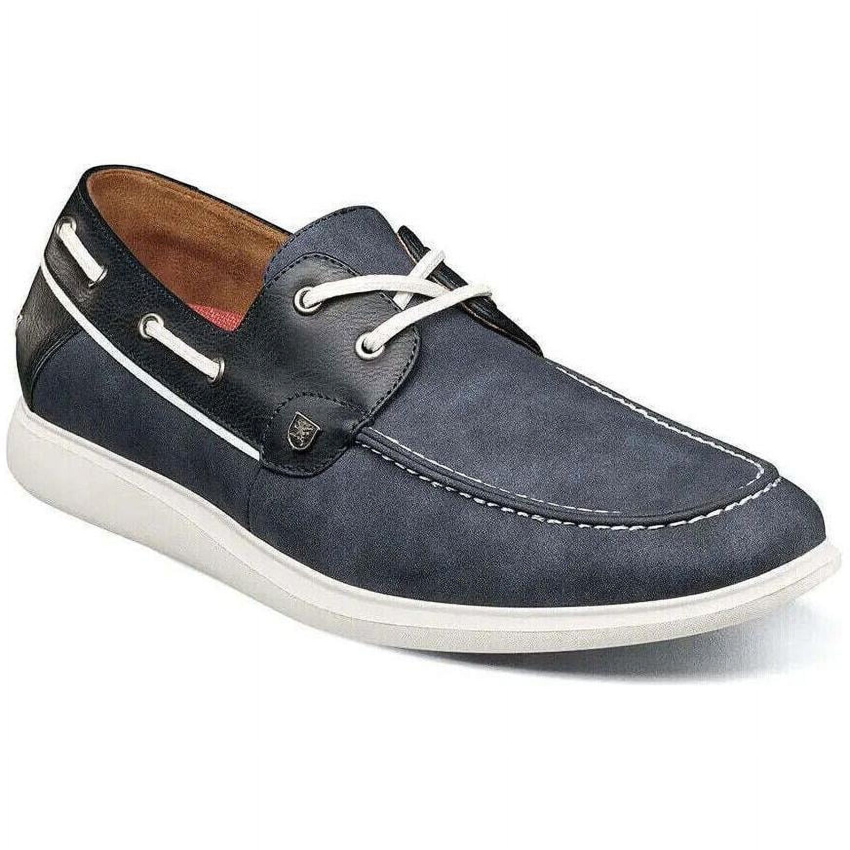 Stacy Adams Reid Moc Toe Lace Up Boat Shoes Lightweight Navy 25592-410 ...