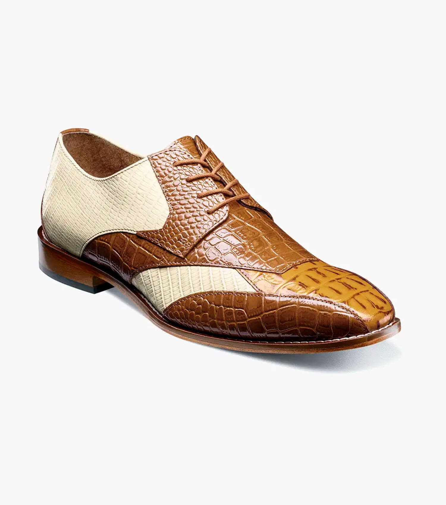 Stacy Adams Tristano Modified Bike Toe Oxford Shoes Tan Multi 25694-238 ...