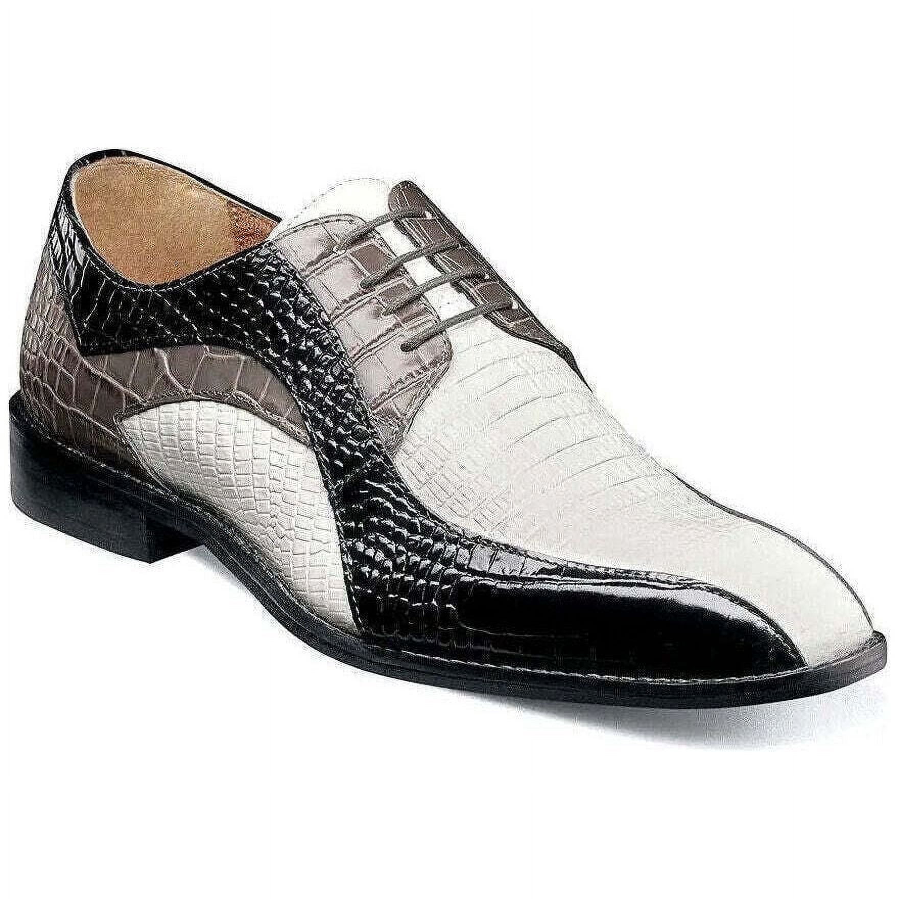 Stacy Adams Turano Bike Toe Oxford Croc Print Shoes Black Multi 25576 ...