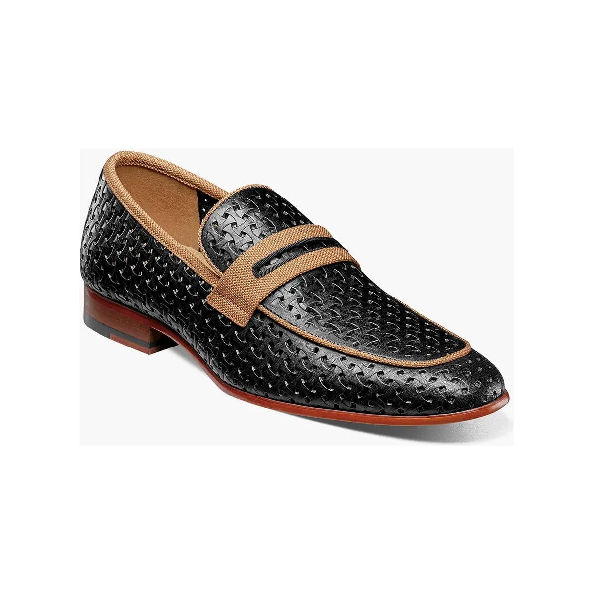 Stacy Adams Winstead Moc Toe Saddle Slip On Summer Shoes Black 25704 ...