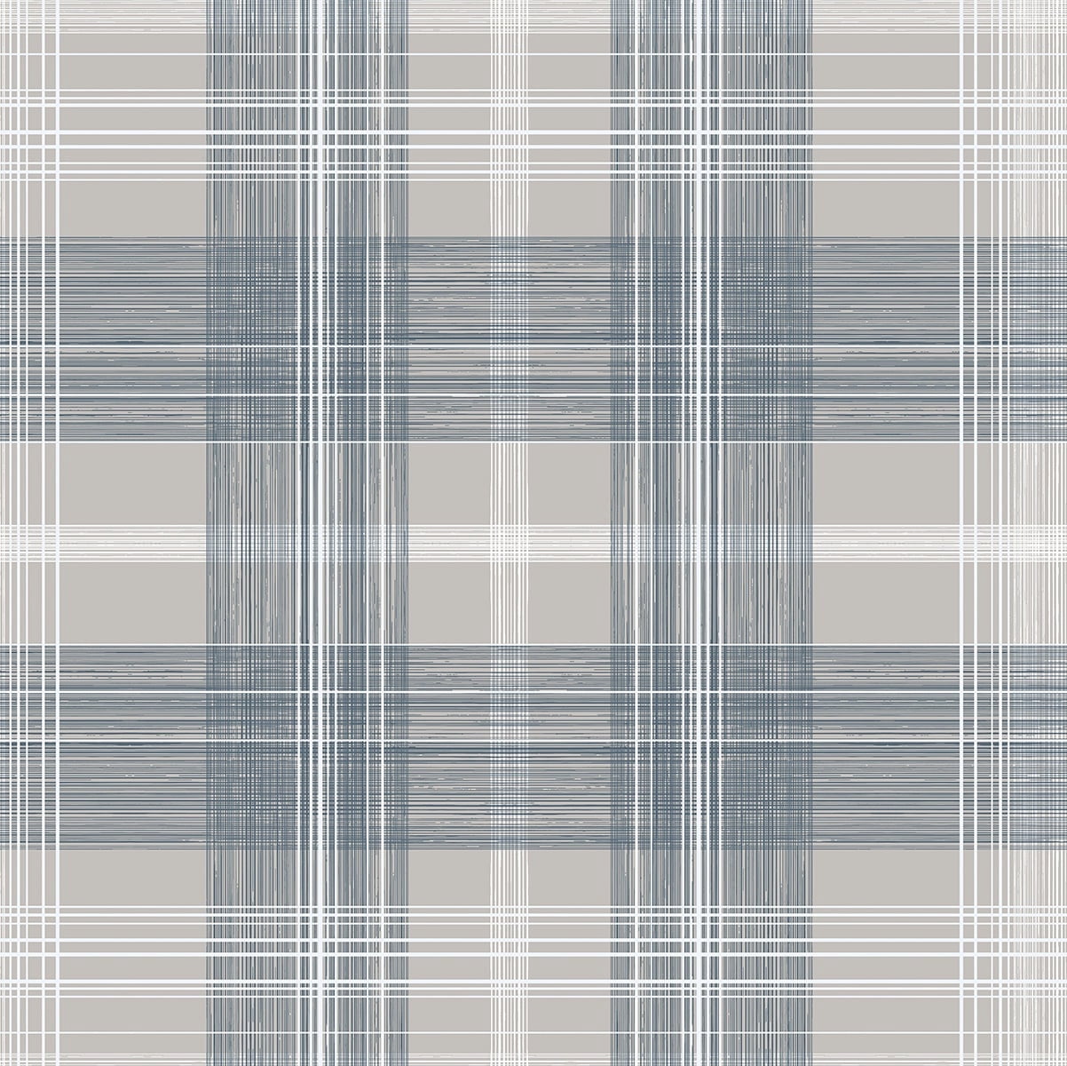 Stacy Garcia Home Argos Grey & Blue Crossroads Plaid Peel and Stick ...