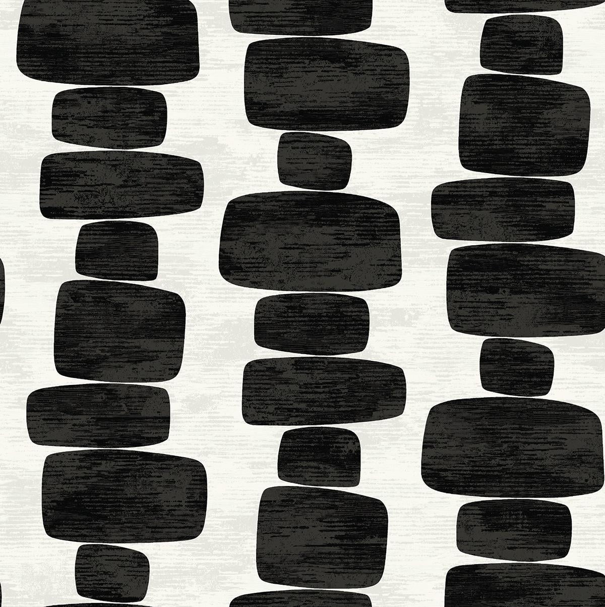 Stacy Garcia Home Charcoal Stripe Block Geometric Peel and Stick ...