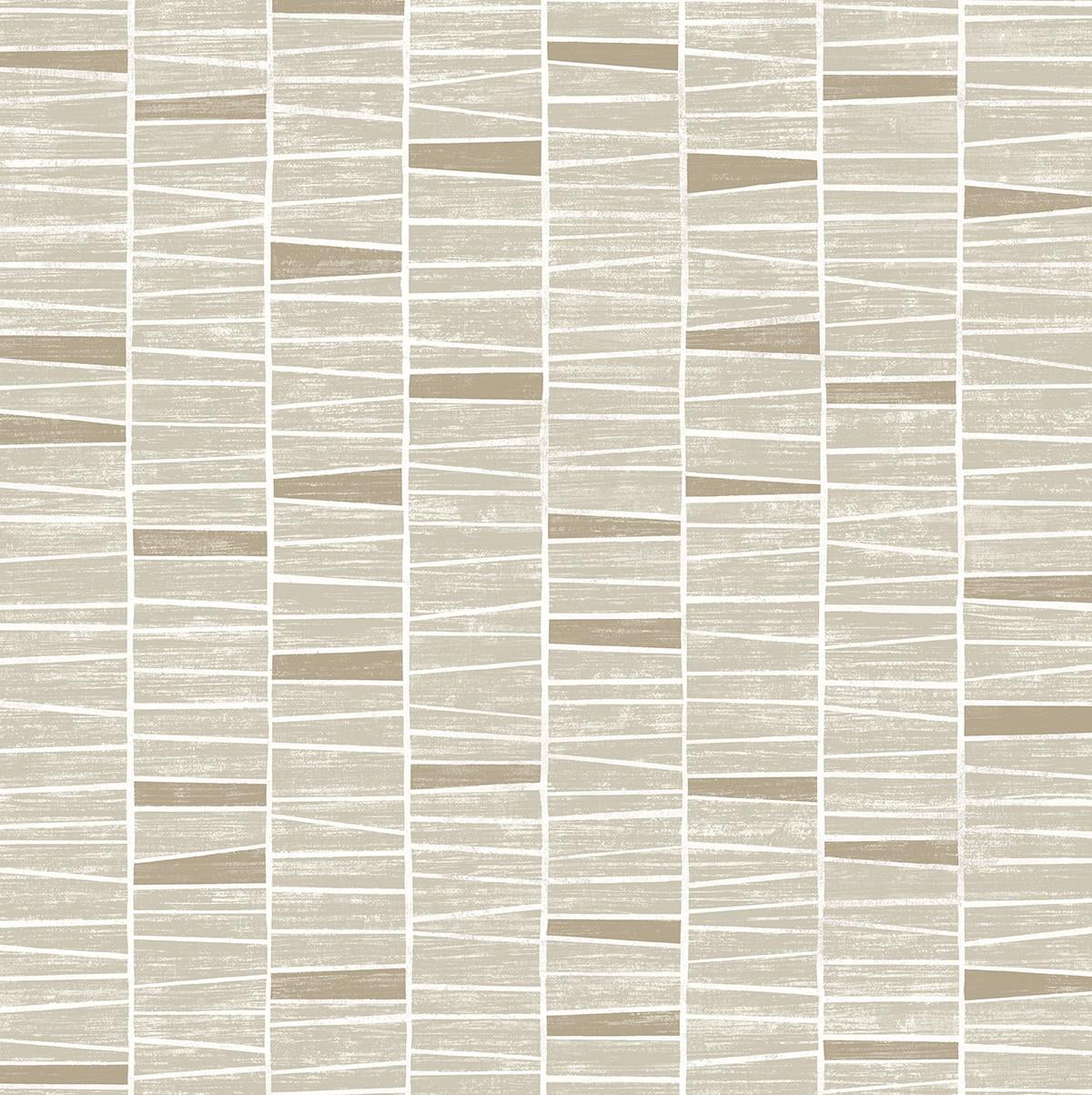 Stacy Garcia Home Neutral Organic Stripe Peel and Stick Wallpaper - 20. ...