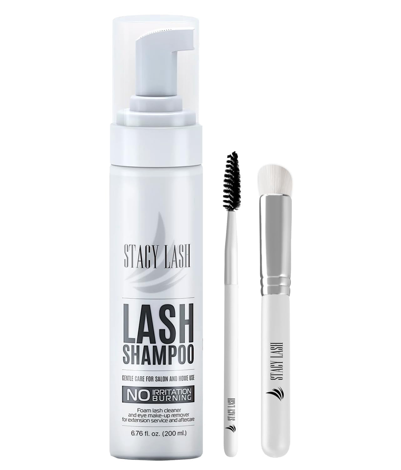 Stacy Lash Eyelash Extension Shampoo 200ml, Cleanser with Brush, Vegan ...