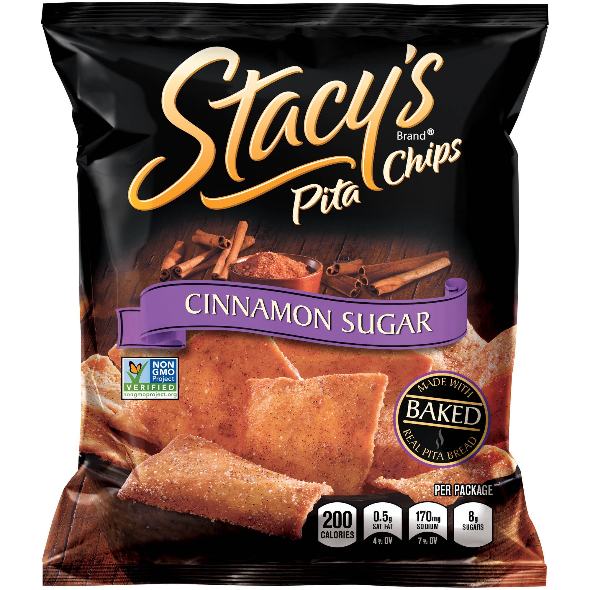 Stacy's Cinnamon Sugar Pita Chips, 1.5 oz, 24 count - Walmart.com