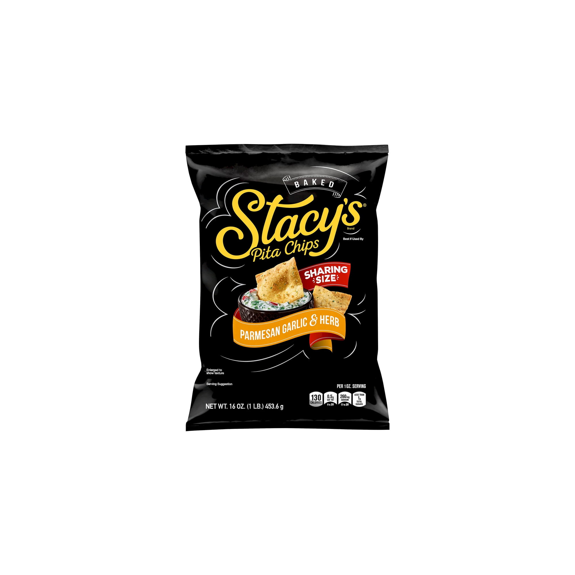 Stacy's Parmesan Garlic & Herb Ranch Flavored Pita Chips, 16 Oz (Pack ...