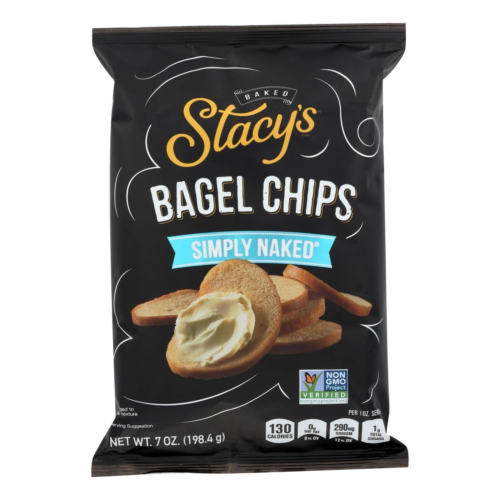 Stacy's Pita Chips Bagel Chips - Simply Naked - Case of 12 - 7 oz ...