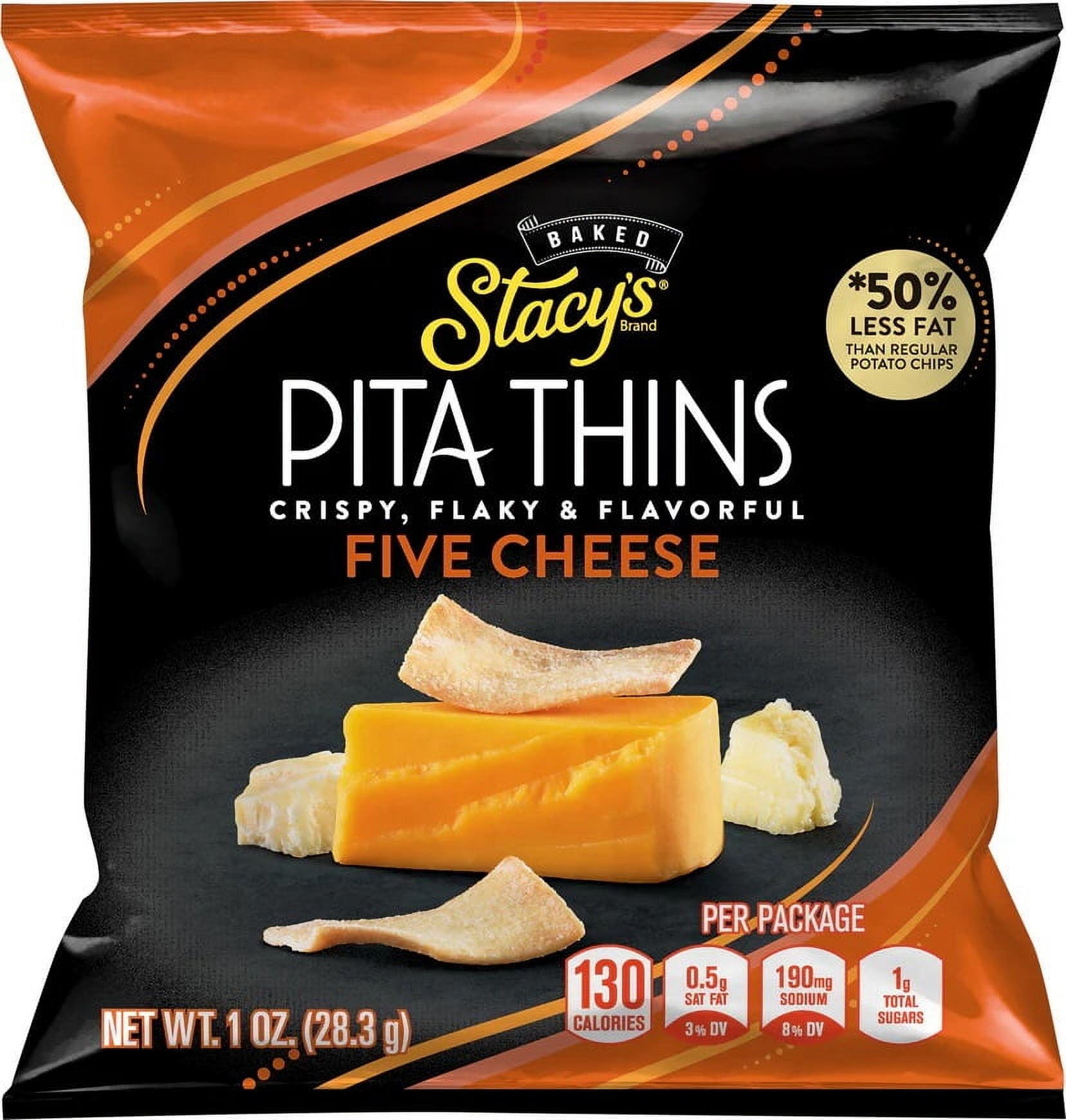 Stacy's Pita Thins - Five Cheese - 1 oz - Pack of 24 - Walmart.com