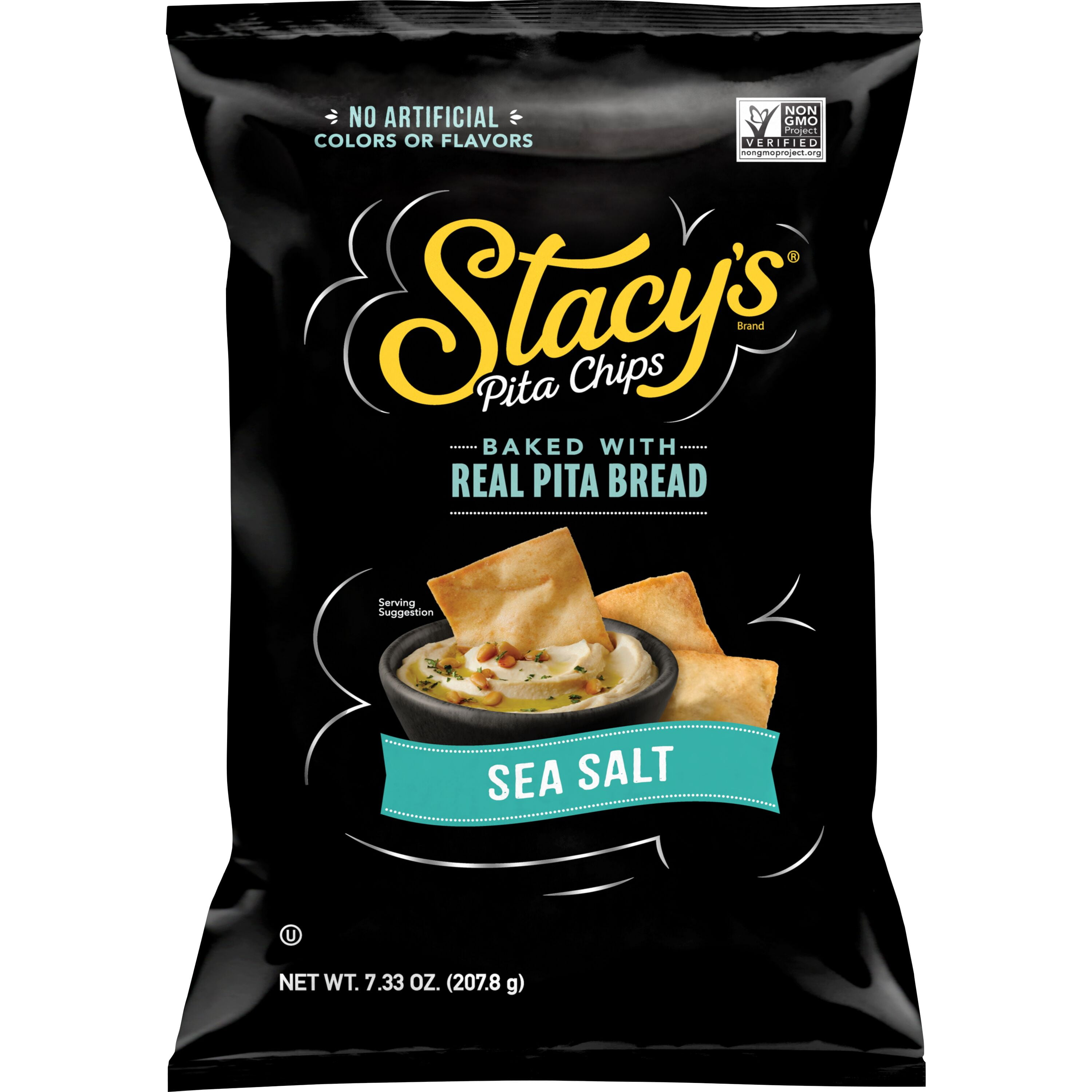 Stacy's Simply Naked Non-GMO Baked Pita Snack Chips, 7.33 oz Bag ...
