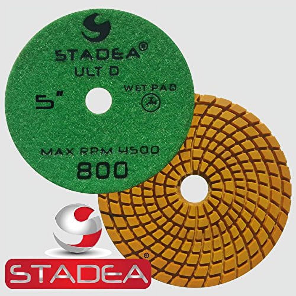 Stadea PPW131X Granite Polishing Pads 5" Diamond Pad 800 Grit For ...