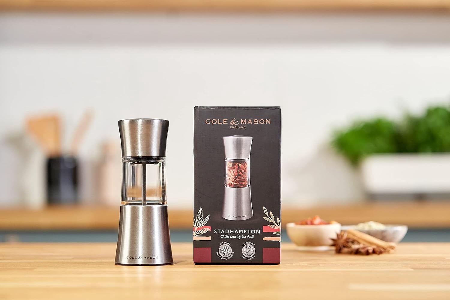 Stadhamptom Chili & Spice Mill - Spice Grinder for Chili, Cinnamon ...