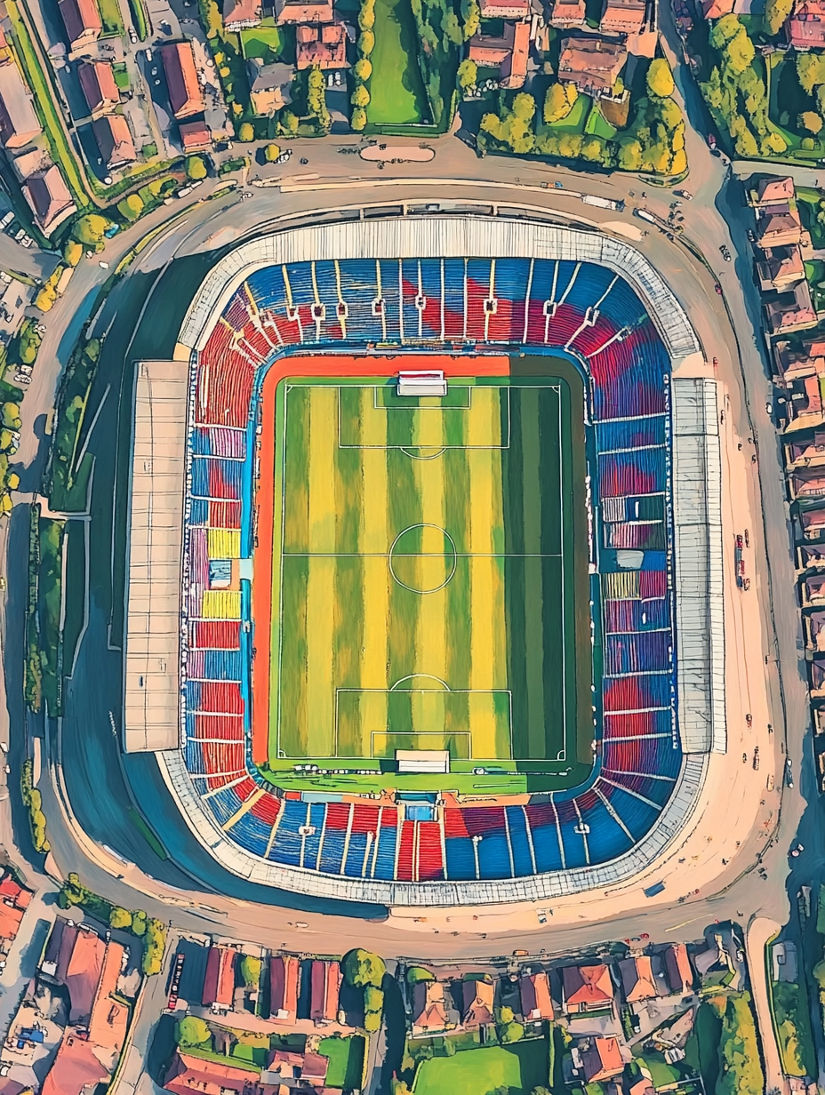 Stadium Aerial View Canvas Print/Wall Art，Perfect for Living Room ...